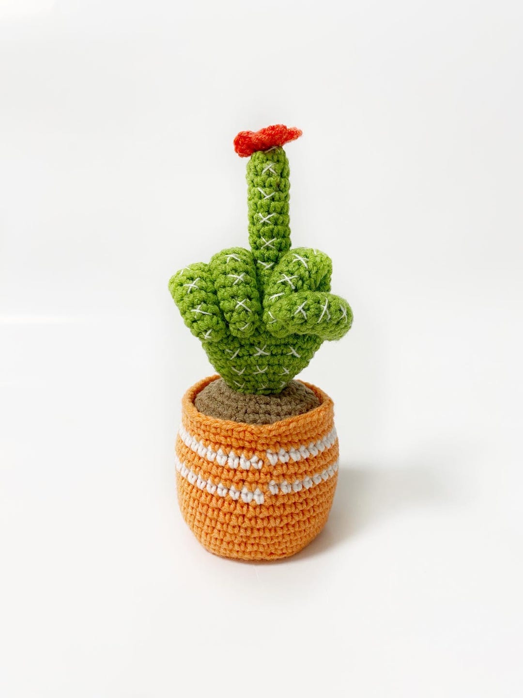 Cactus With Middle Finger, Stuffed Plant in the Pot - Etsy