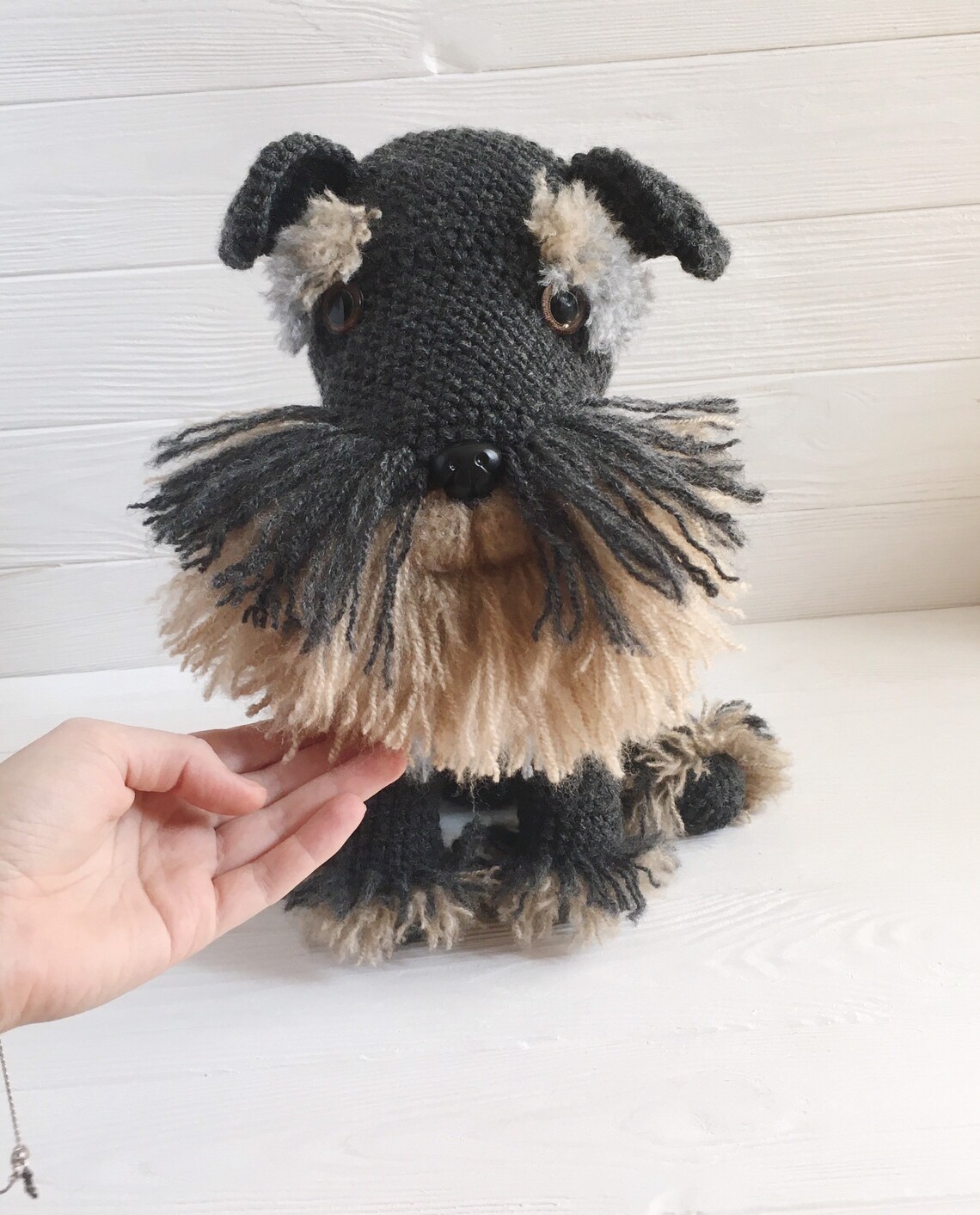 Schnauzer toy crochet big puppy dog lovers gift - Etsy