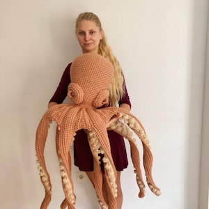 Giant Stuffed Octopus, Cream Big Plush Octopus - Etsy