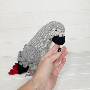 African Grey Parrot, Bird Stuffed Toy, Personalized Parrot Soft ...