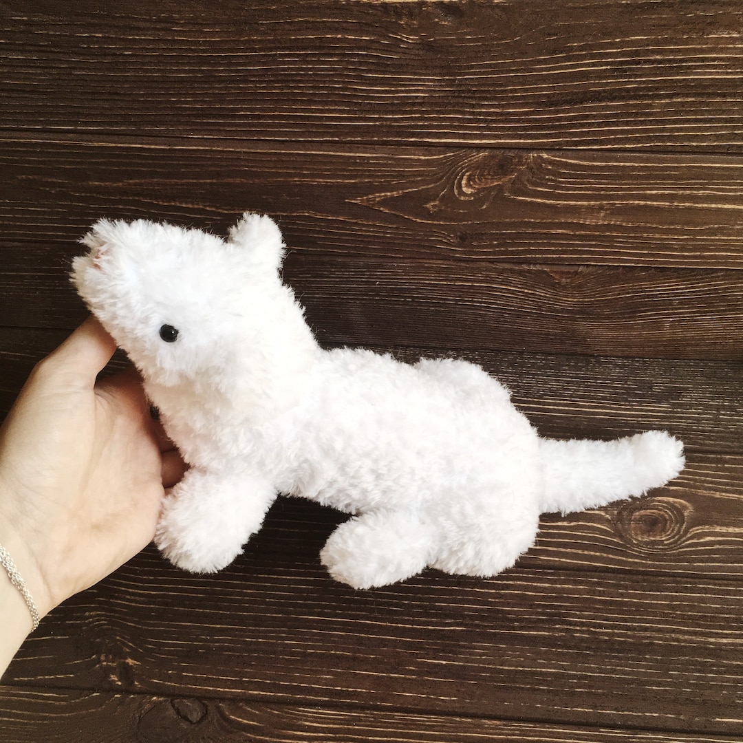 Plush White Ferret, Soft Animal Toy, Ferret Lovers Gift - Etsy