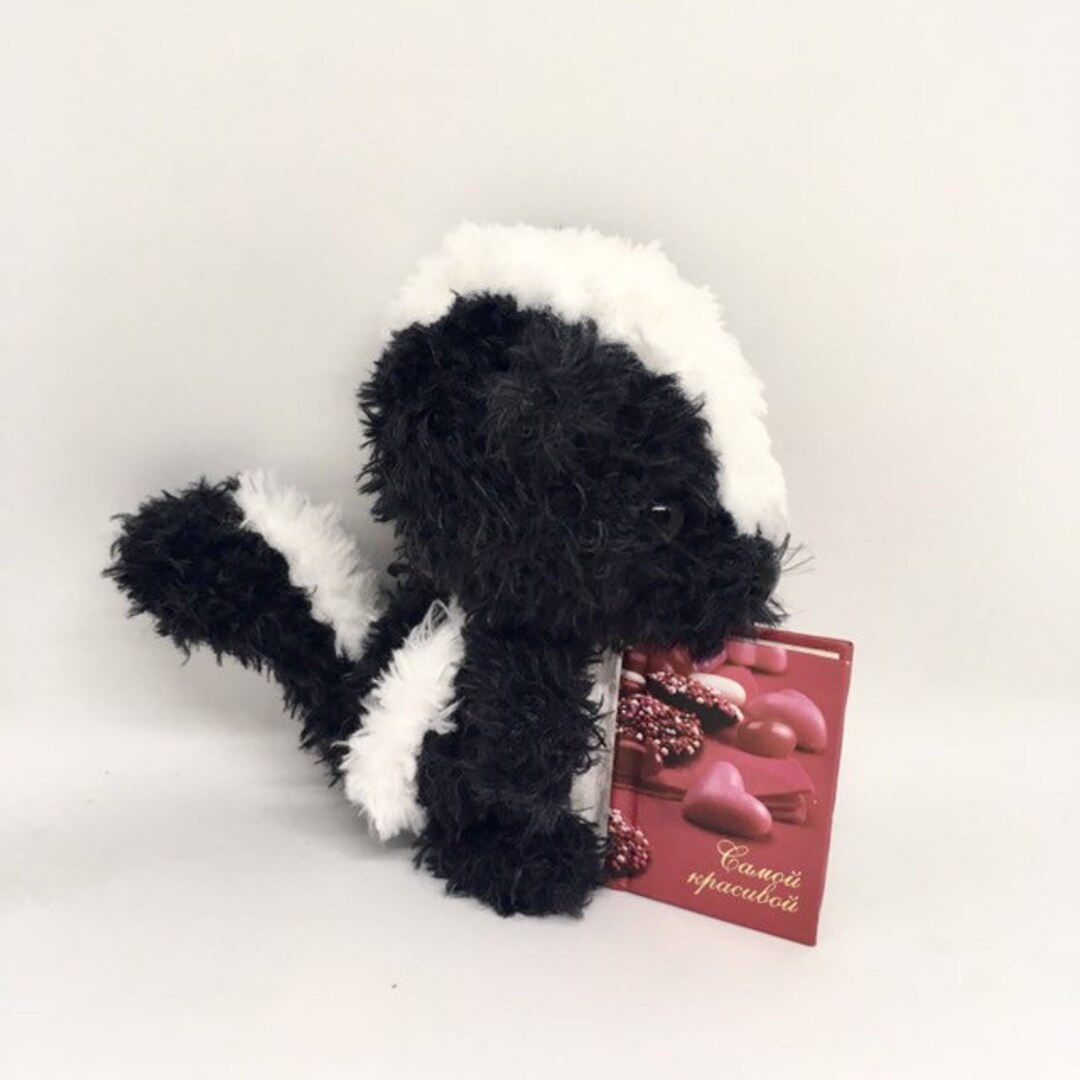 Striped Skunk Toy, Handmade Skunk, Soft Animal Toy, Plush Skunk Gift ...