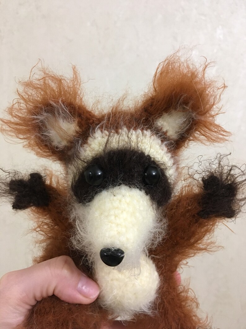 Mapache rojo mapache hecho a mano juguete de animales - Etsy España