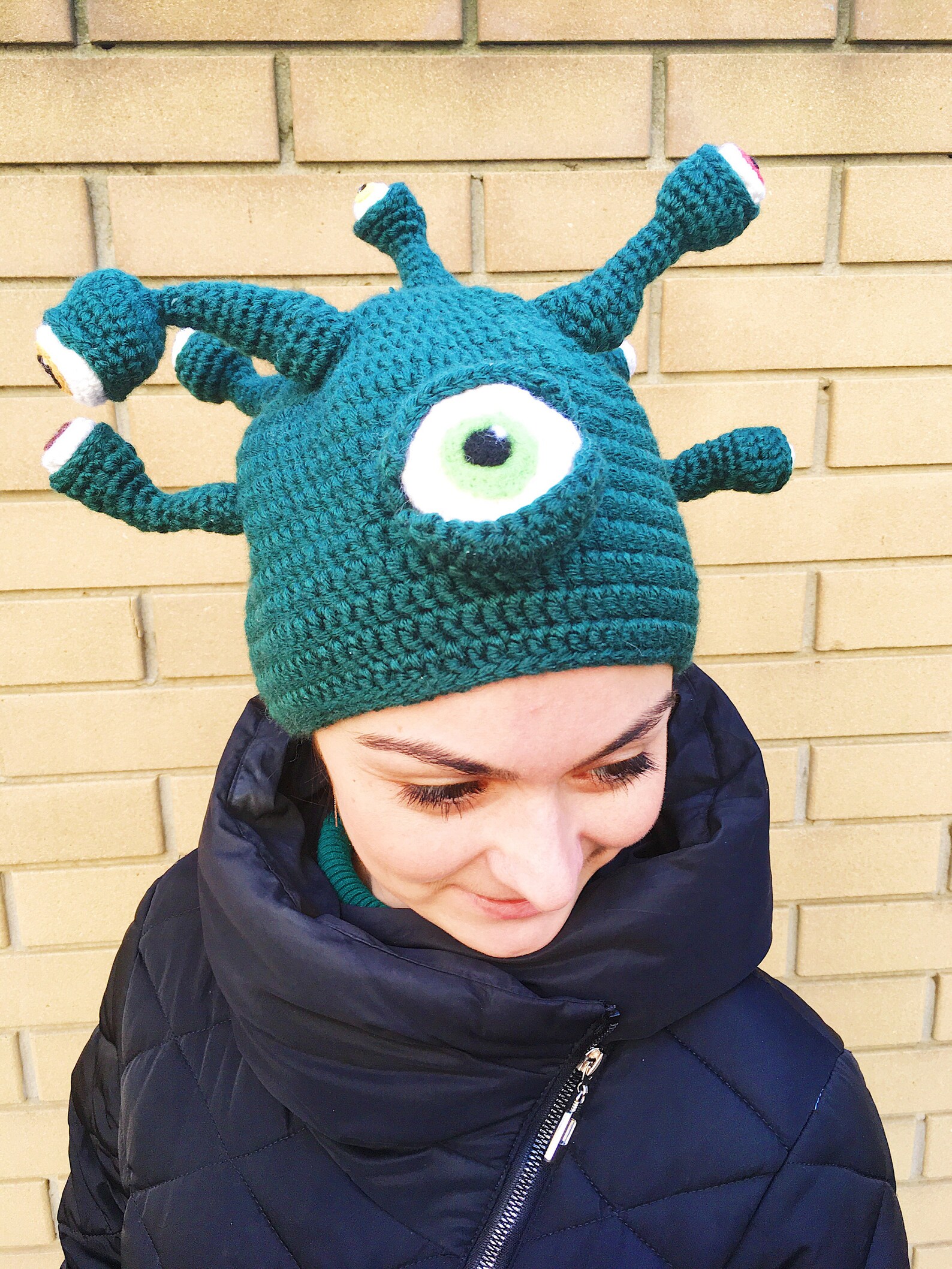 Freak Hat With Eyes Geek Gift Weird Bean Mascot Fans - Etsy