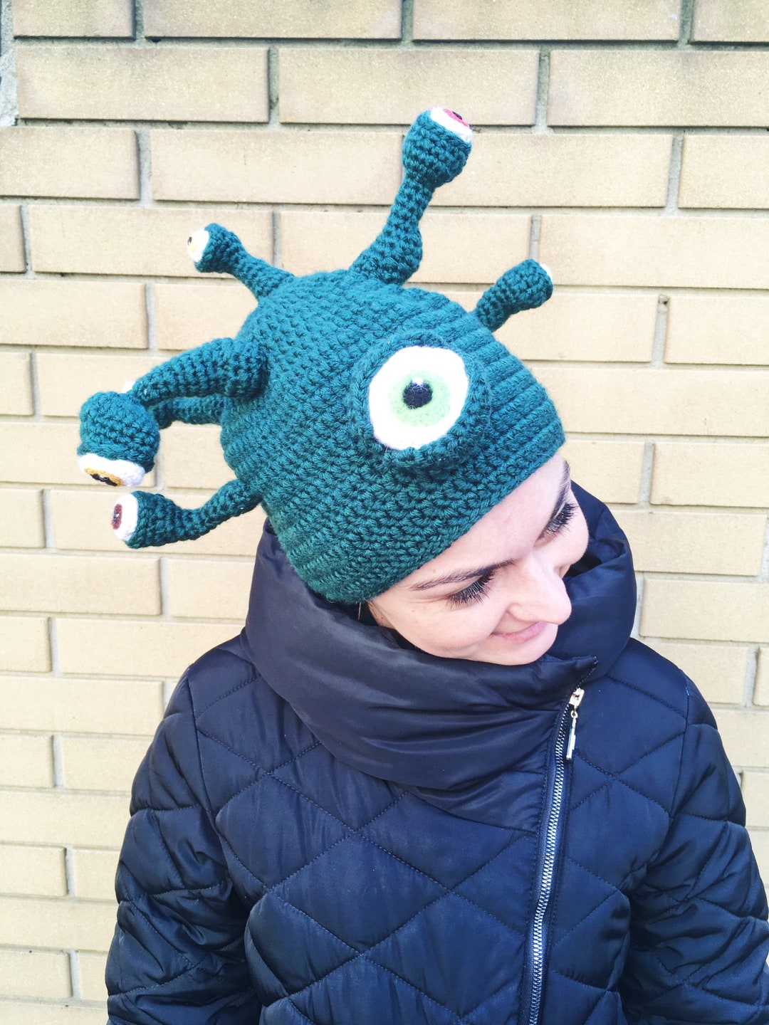 Freak Hat With Eyes Geek Gift Weird Bean Mascot Fans - Etsy