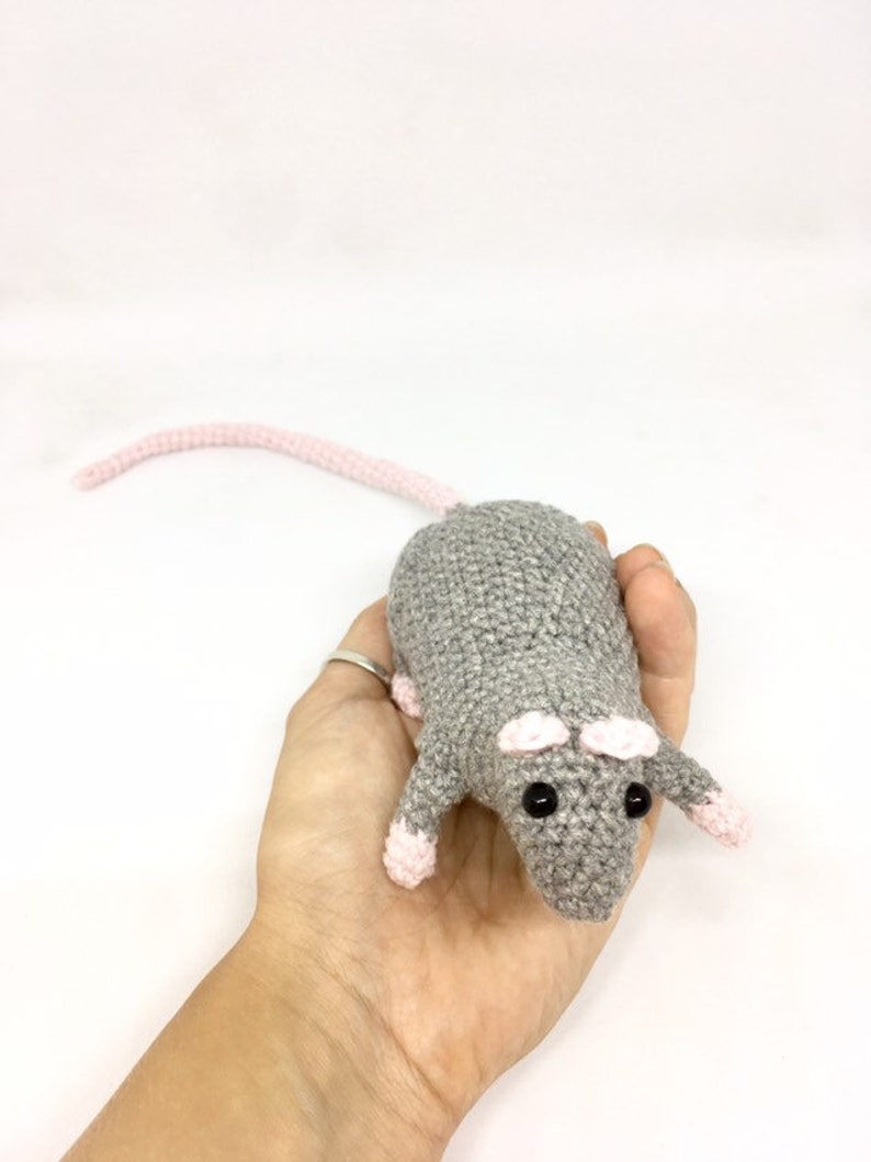 Crocheted Amigurumi Rat Set: Handmade Stuffed Mouse Toy - Etsy