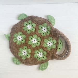 Crocheted Turtle Bag: Whimsical Animal Wrist Bag - Etsy