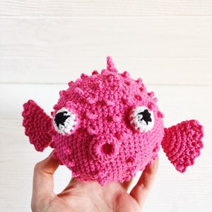Puffer Fish Pink Toy Newborn Gift Sea Creature Lovers | Etsy