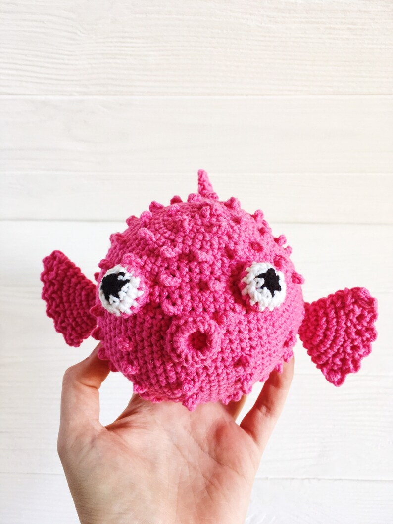 Puffer Fish Pink Toy Newborn Gift Sea Creature Lovers | Etsy