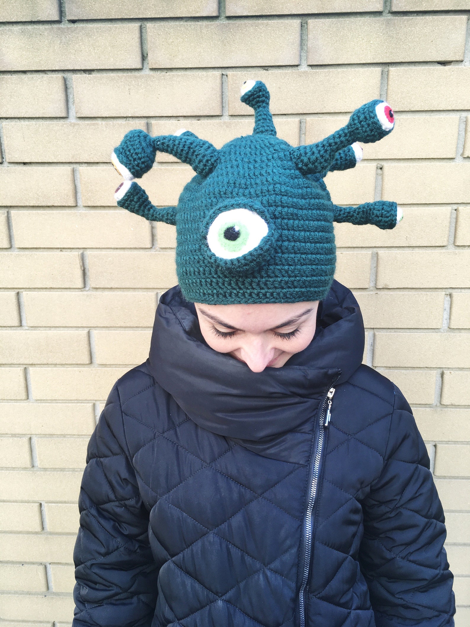 Freak Hat With Eyes, Geek Gift, Weird Bean, Mascot Fans Present - Etsy
