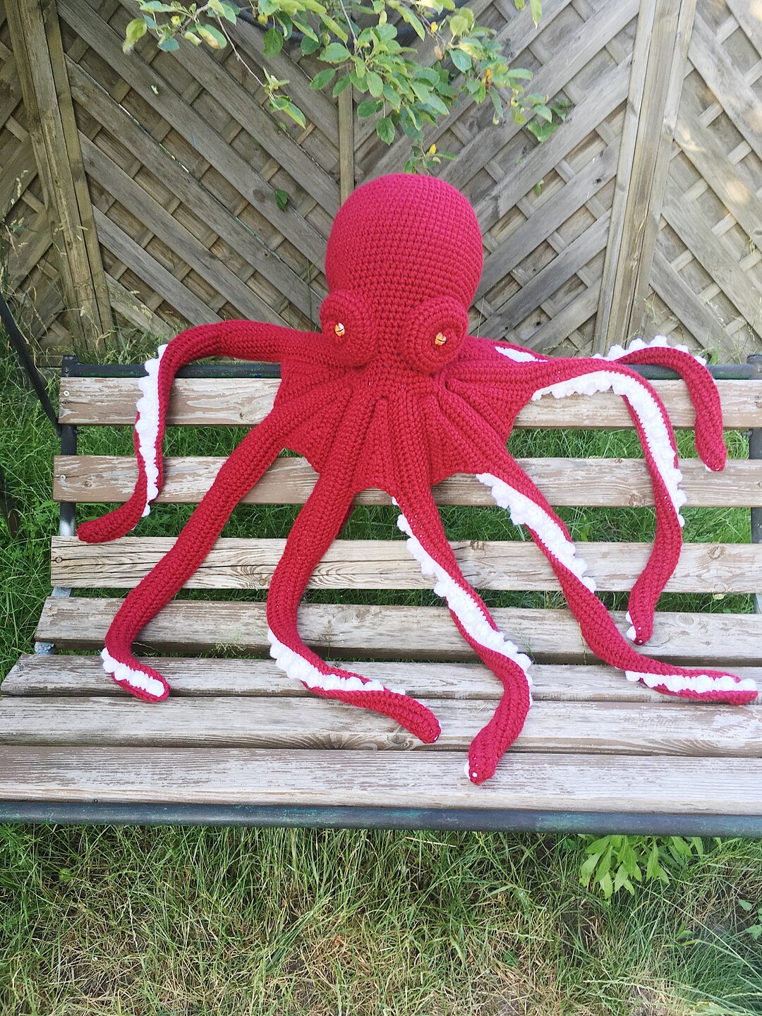 Red Giant Octopus Shaped Cushion, Ocean Themed Decor - Etsy