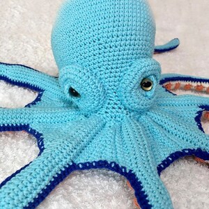 Octopus Light Blue, Stuffed Sea Animal, Handmade Soft Interior ...