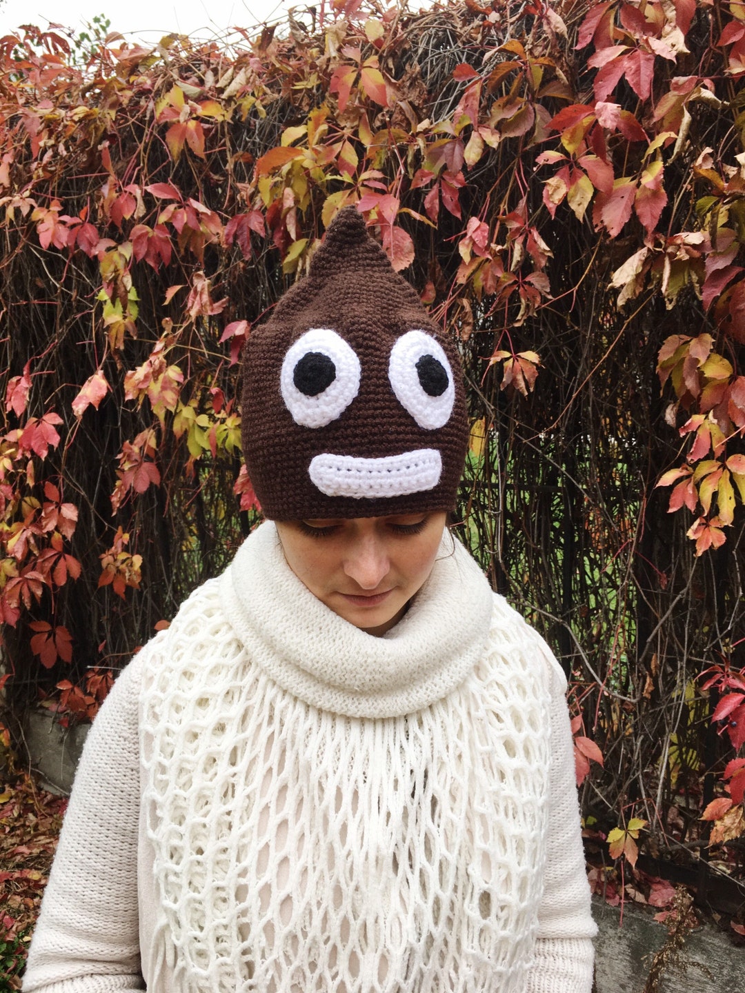Toilet Hat, Knitted Poop Hat, Crochet Crap Head Hat, Prank Gift - Etsy