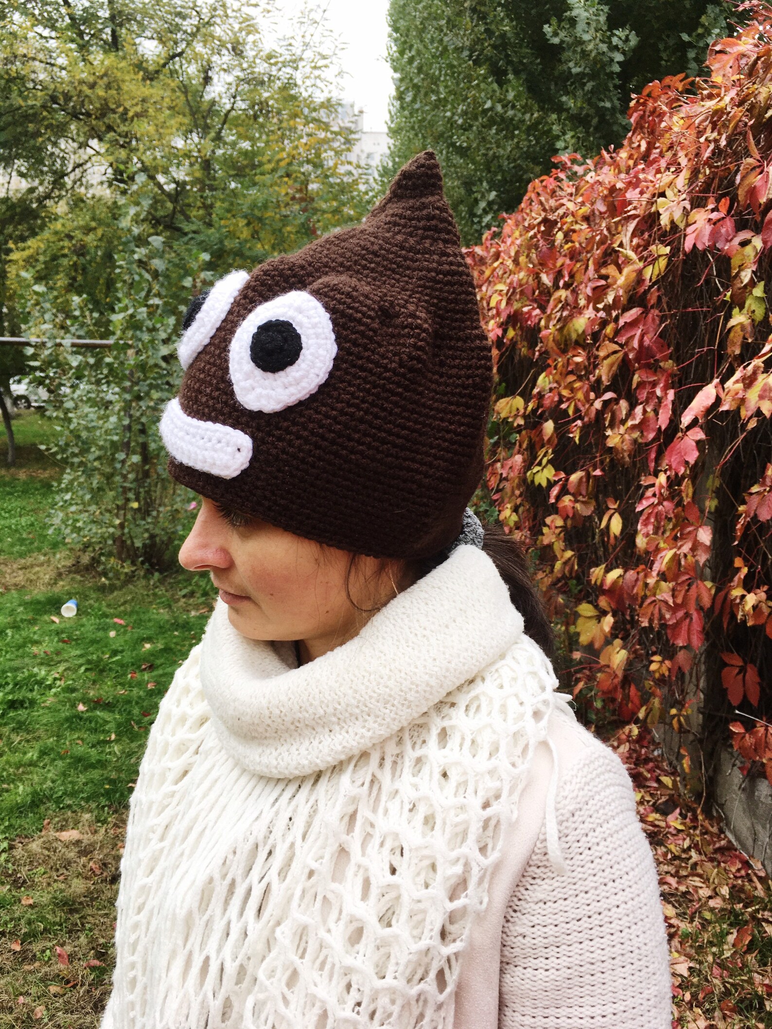 Toilet hat knitted poop hat crochet crap head hat prank | Etsy