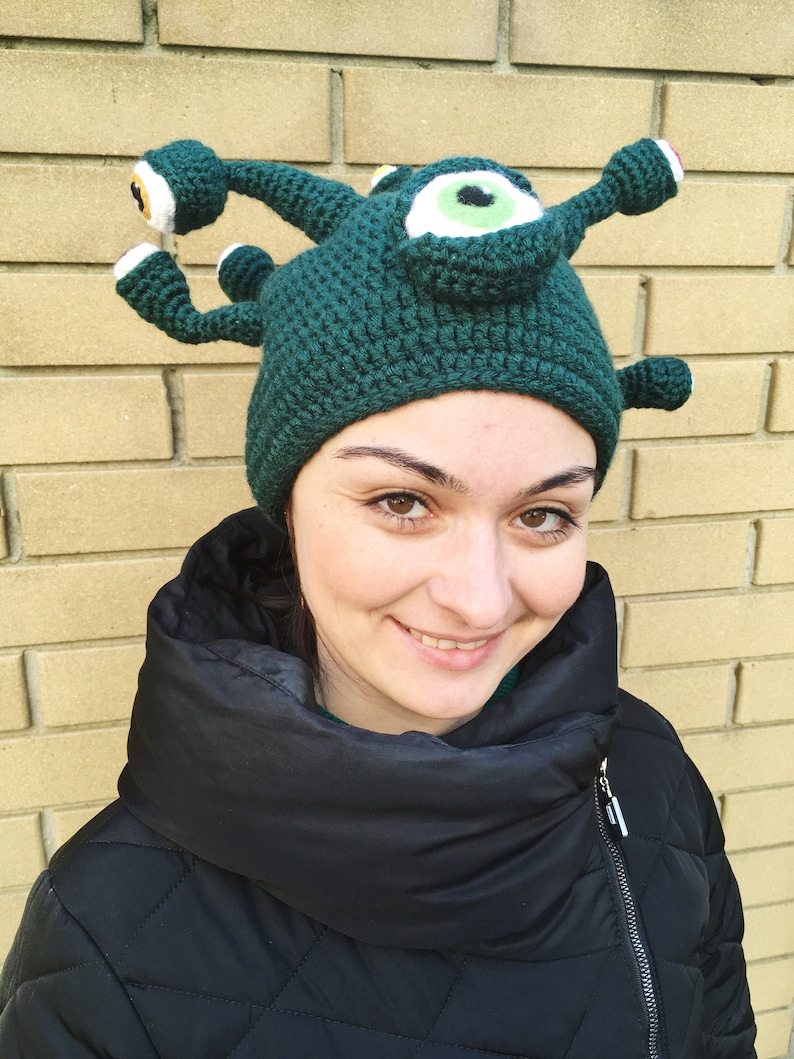 Freak Hat With Eyes, Geek Gift, Weird Bean, Mascot Fans Present - Etsy