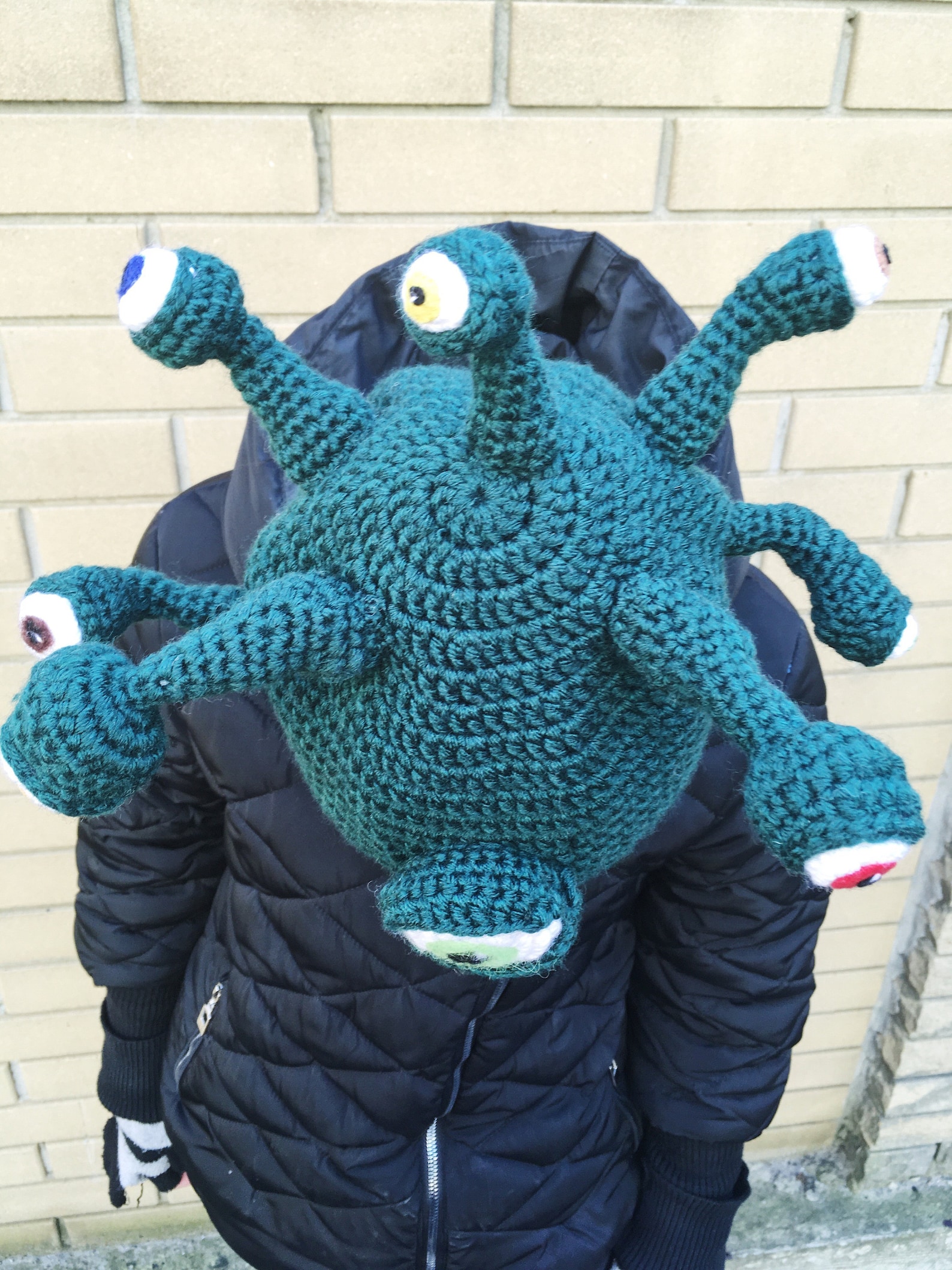 Freak hat with eyes geek gift weird bean mascot fans | Etsy