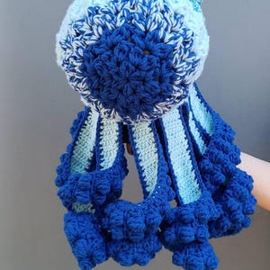Octopus Blue Hat, Fully Personalizable Funky Hat, Sea Creature Lovers ...