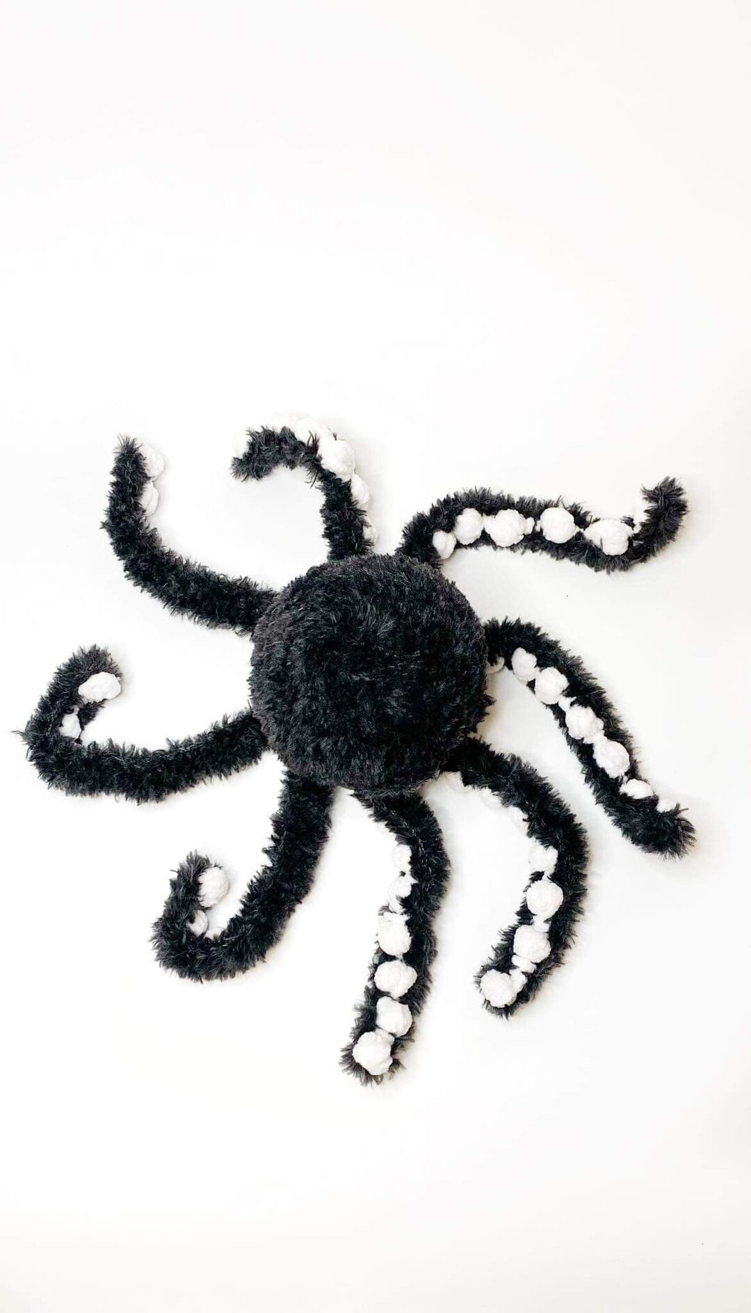 Plush Fluffy Octopus, Stuffed Sea Animal, Handmade Soft Interior ...