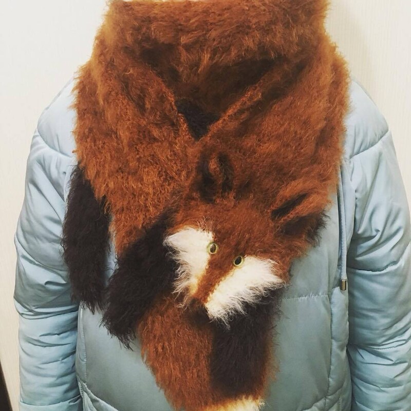 Red Fox Scarf - Etsy