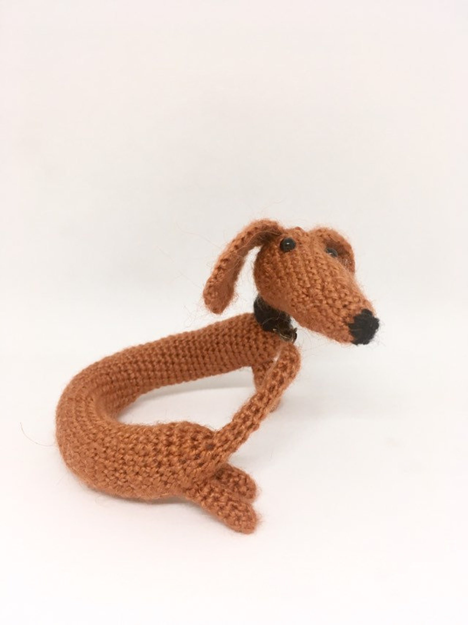 Dachshund Dog Bracelet, Crocheted Handmade Puppy, Soft Animal Jewelry ...