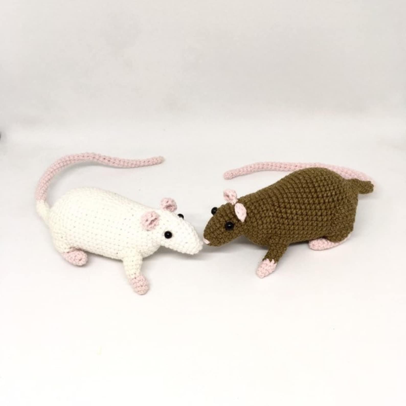 Set of 3 crocheted amigurumi rat stuffed rat toy soft mouse | Etsy