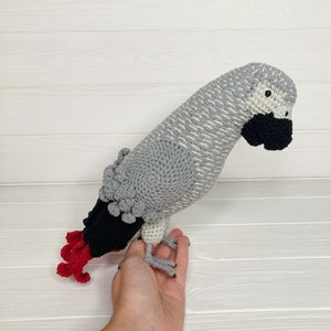 African Grey Parrot, Bird Stuffed Toy, Personalized Parrot Soft ...