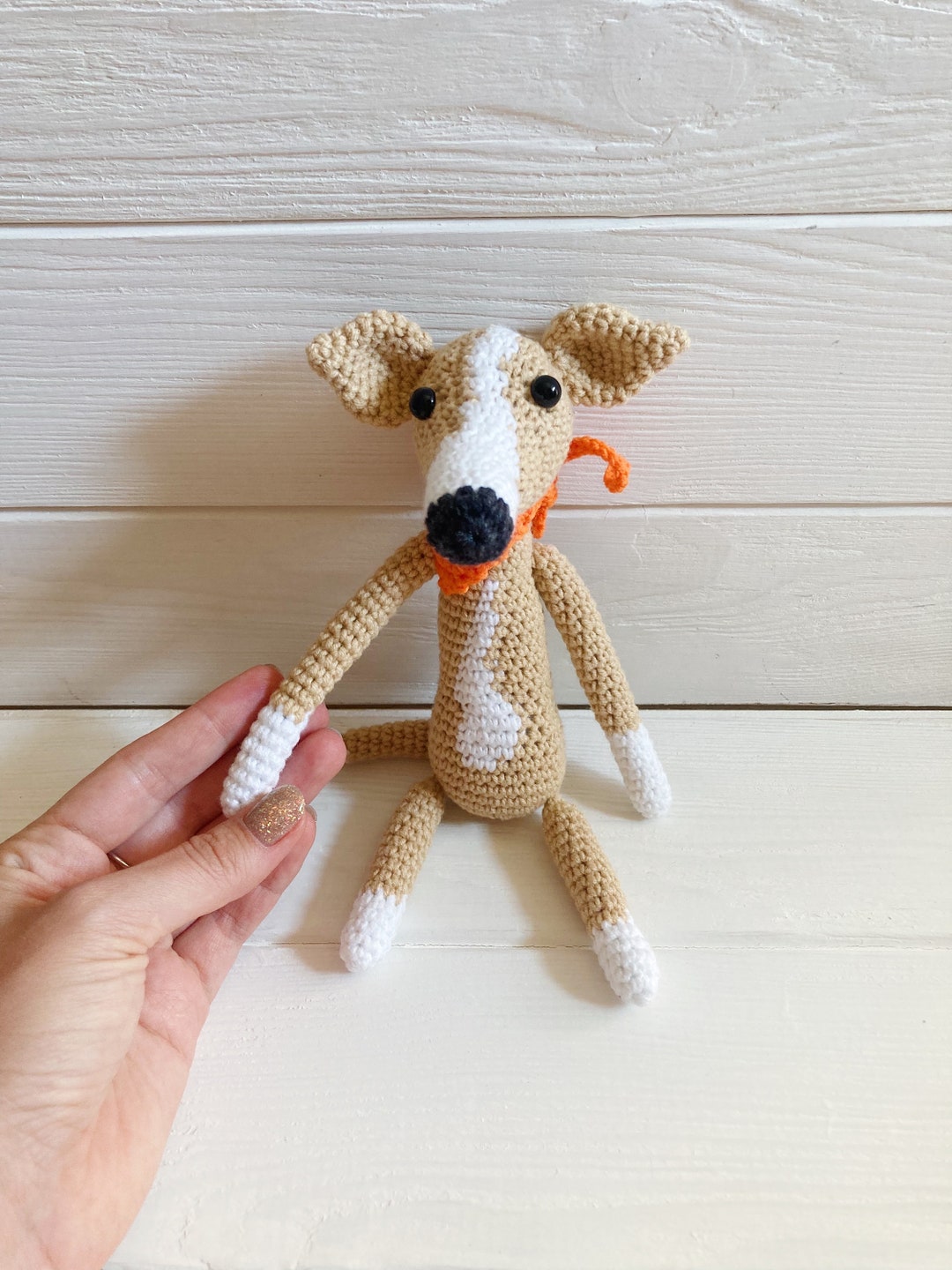 Beige Greyhound Dog, Skinny Dog Toy, Puppy Lovers, Soft Stuffed Toy ...
