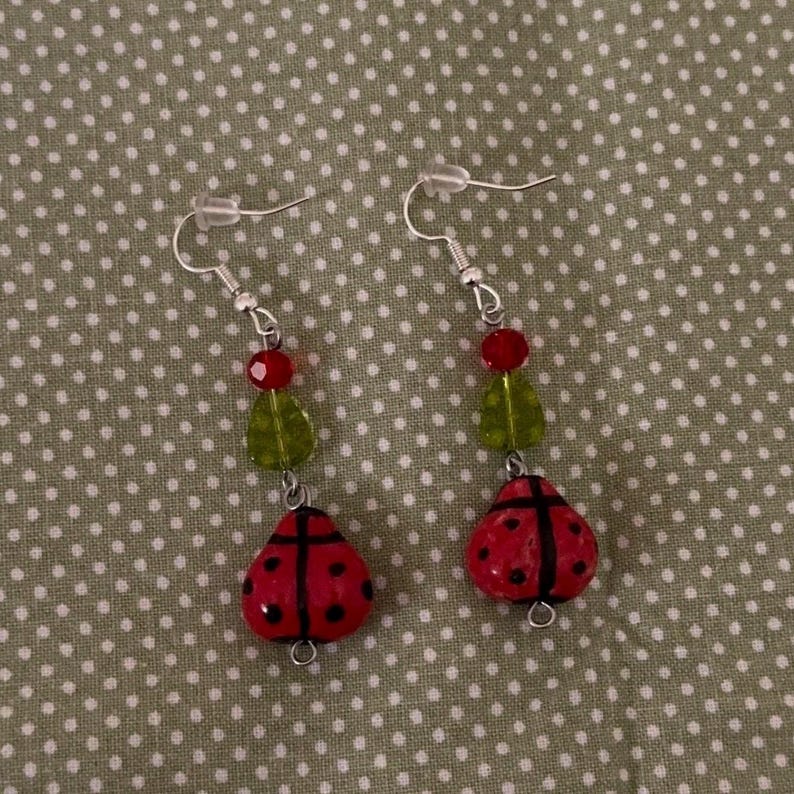 Ladybug Earrings - Etsy