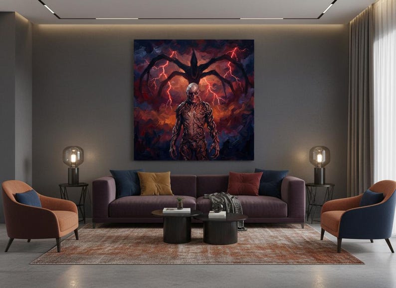 Vecna's Shadow: Stranger Things Art Print, Mind Flayer Horror Decor ...