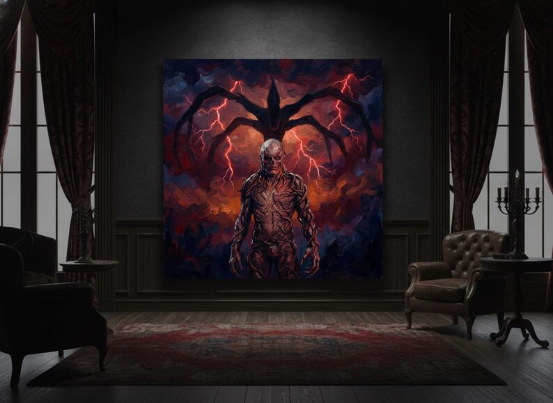 Vecna's Shadow: Stranger Things Art Print, Mind Flayer Horror Decor ...