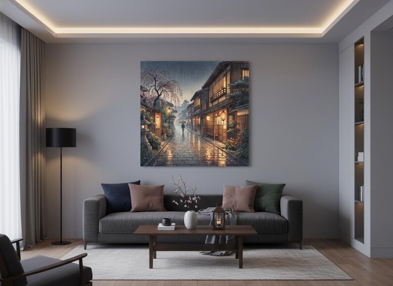 Kyoto Japan Shin-hanga Woodblock Art Rain Print | Instant Download ...