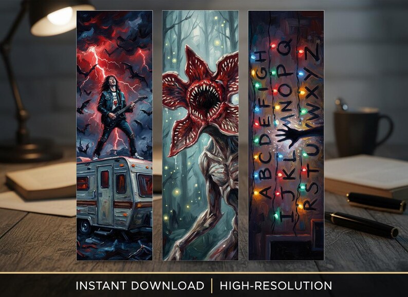 Stranger Things Fan Art Bookmark Digital Printable Instant Download ...