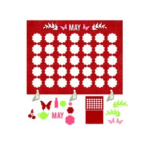 Calendar SVG Cut File, Printable Vector Clip Art, Planner SVG, Blank ...