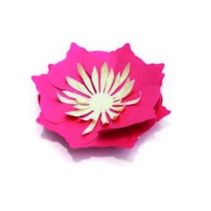 Fat Petaled Flower, 3d Paper Flower Svg, Flower Template, Paper Flower ...