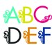 Swirly Letters Clipart, Make Your Own Name, Doodle Bundle, Alphabet ...