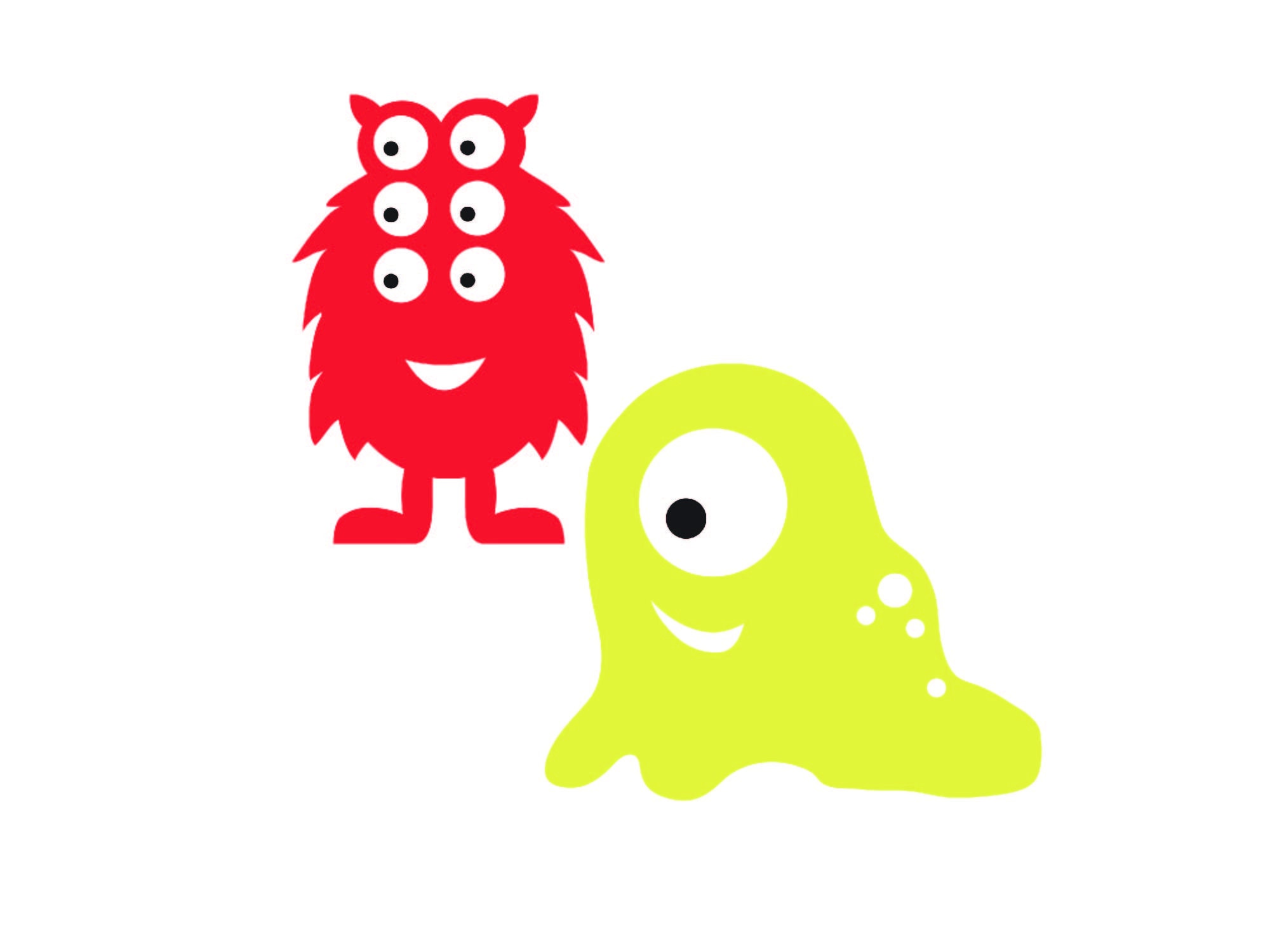 Cute Monsters Svg, Monster Clipart, Vector Art, Print and Cut, File for ...