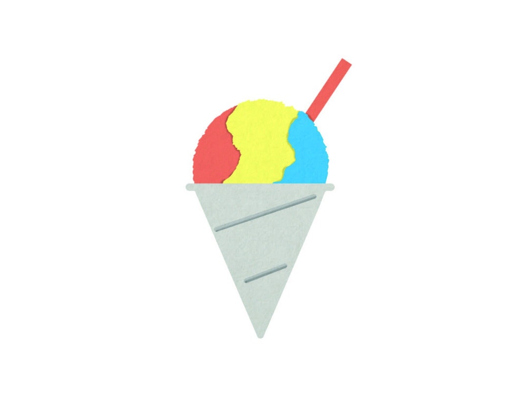 2D Snow Cone, Snow Cone Clipart, Svg, Dxf, Cut File, Cricut, Cameo ...