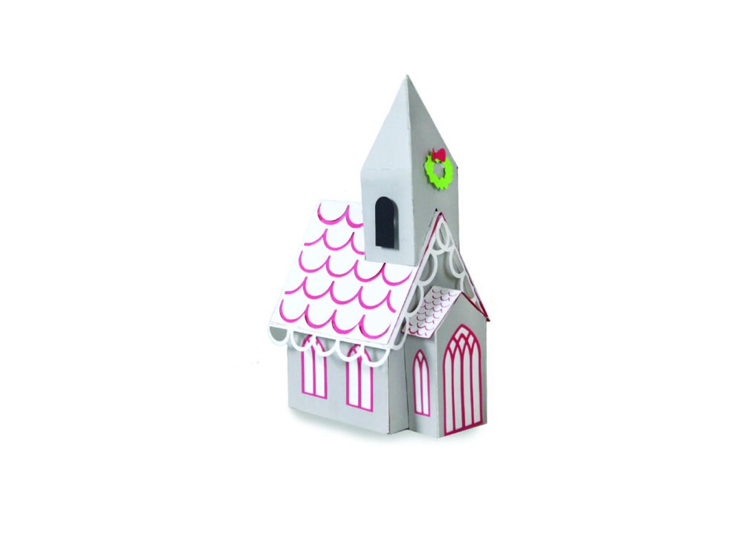 3D House Svg, Christmas House Svg, Cut File, Cameo, Silhouette, Cricut ...