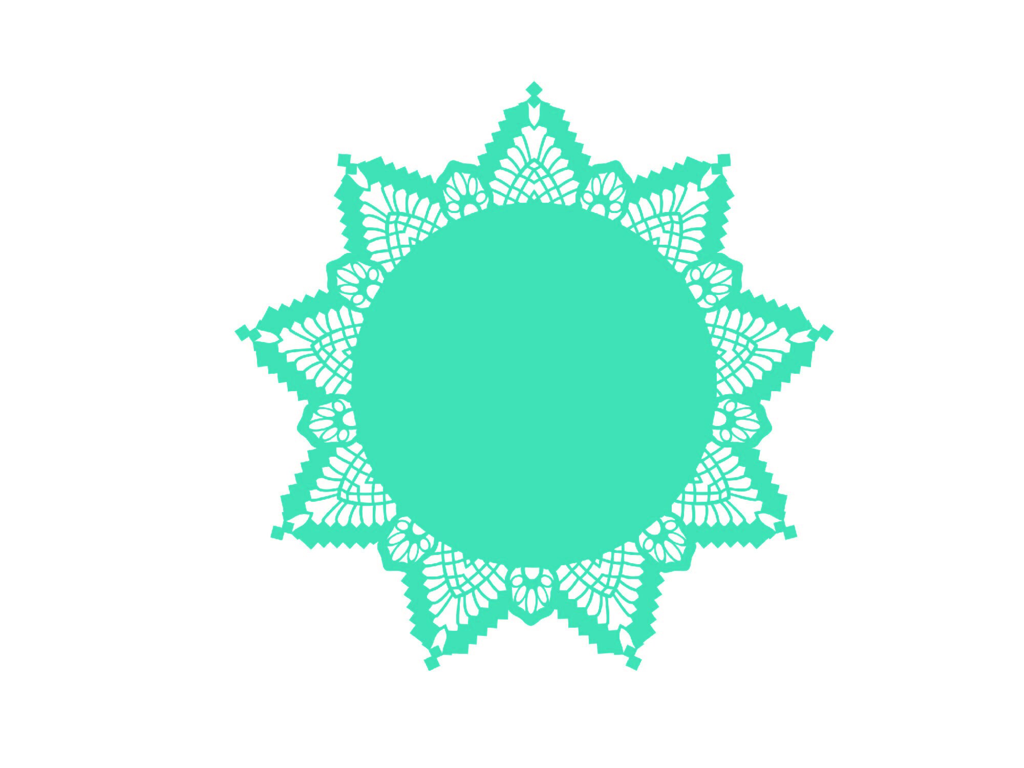 Doily Svg Intricate Doily Clipart Vector Art Print and Cut - Etsy