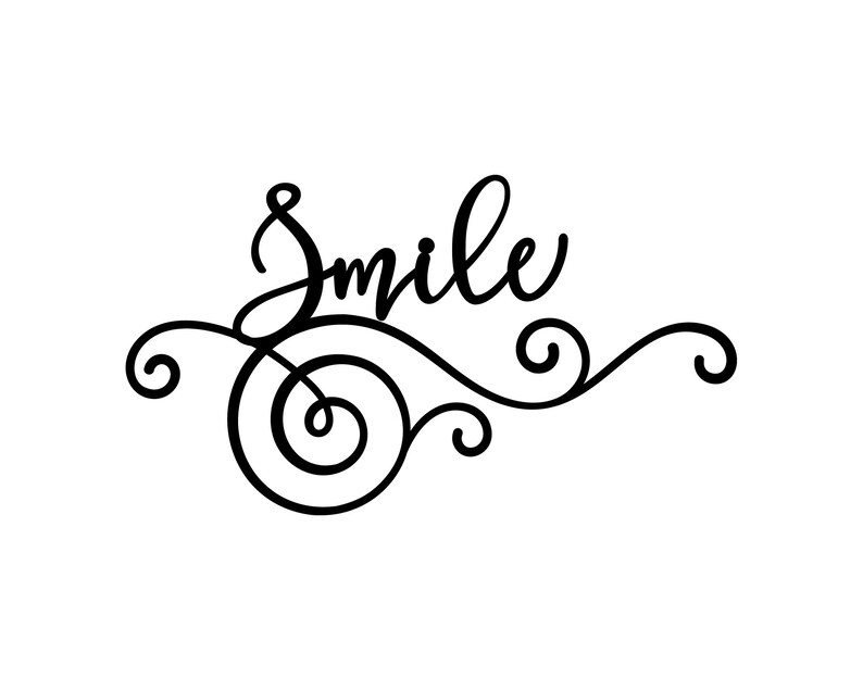 Smile Svg, Smile Clip Art, Cut File, Cricut, Cameo, Silhouette, Svg ...
