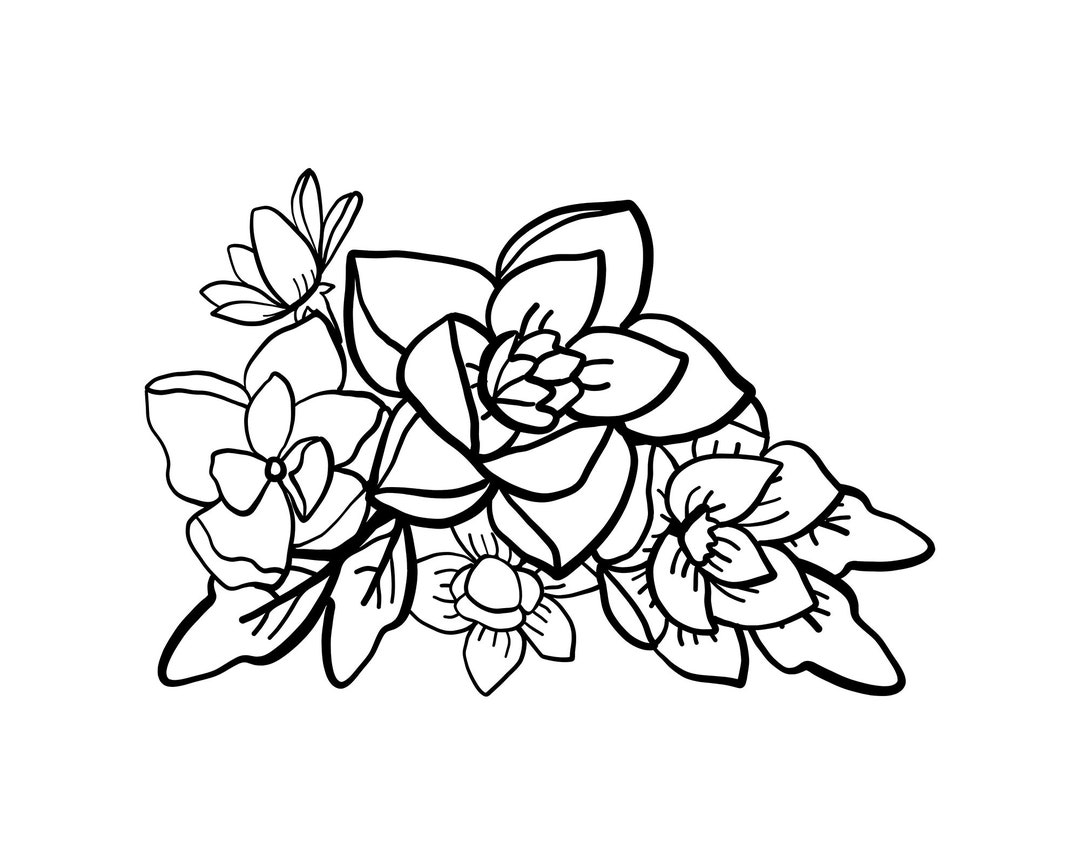 Beautiful Floral Svg, Flowers Svg, Silhouette Cut Files, Cricut Cut ...