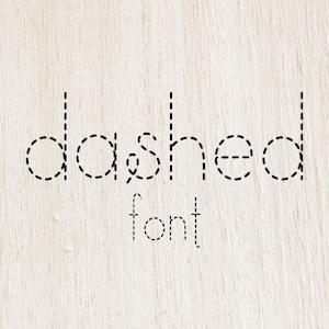 Dash Font, Dash Lines Font, Digital Font, Handwritten Fonts, Commercial ...