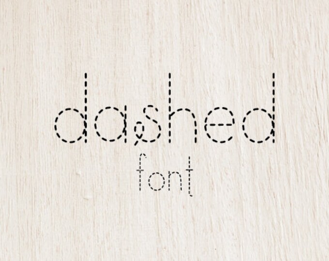 Dashed Font Trace Font Dotline Font Font Dotted Coloring Font Font With ...
