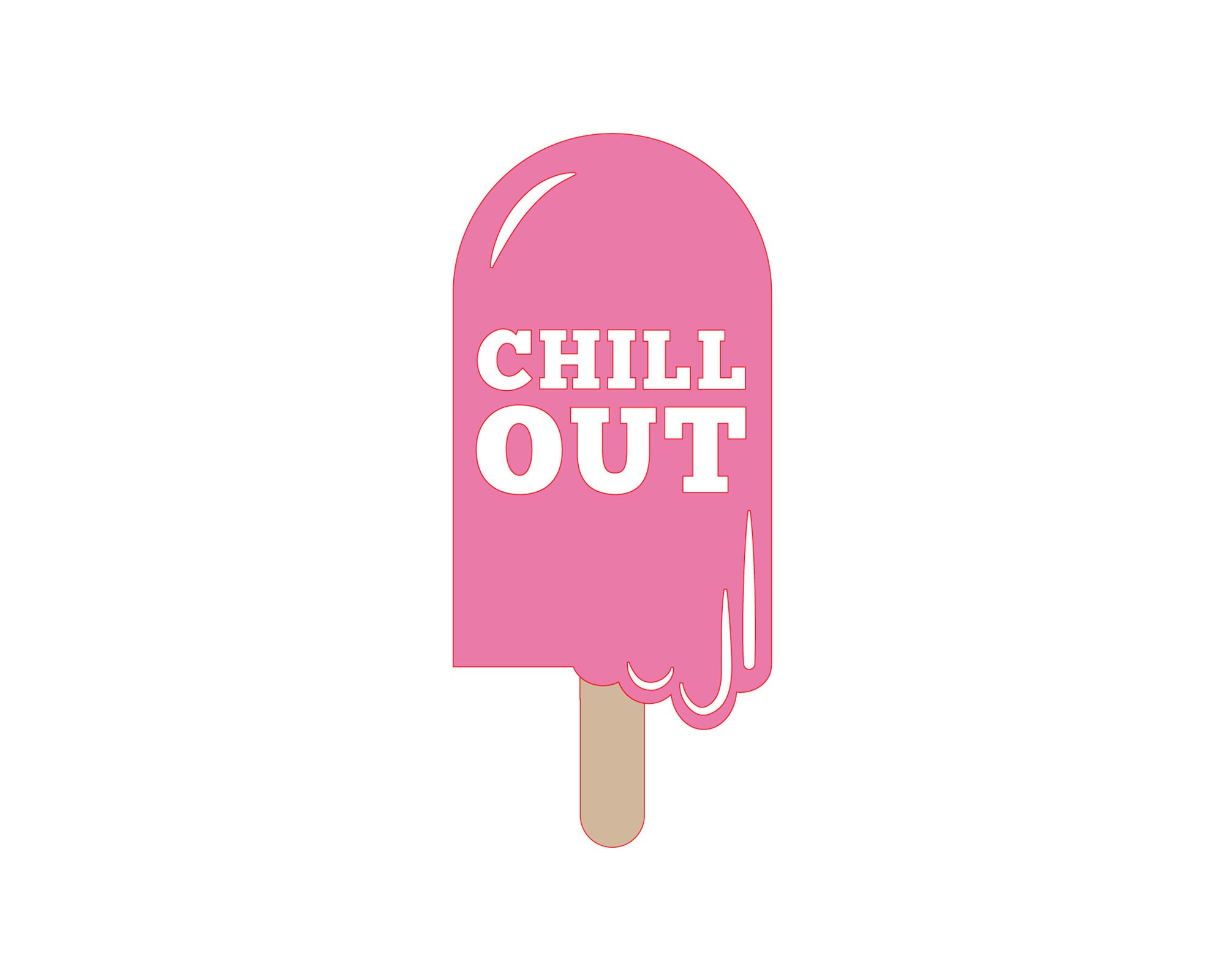 Chill Out SVG, Popsicle Clipart, Vector Art, Popsicle, Silhouette Cut ...