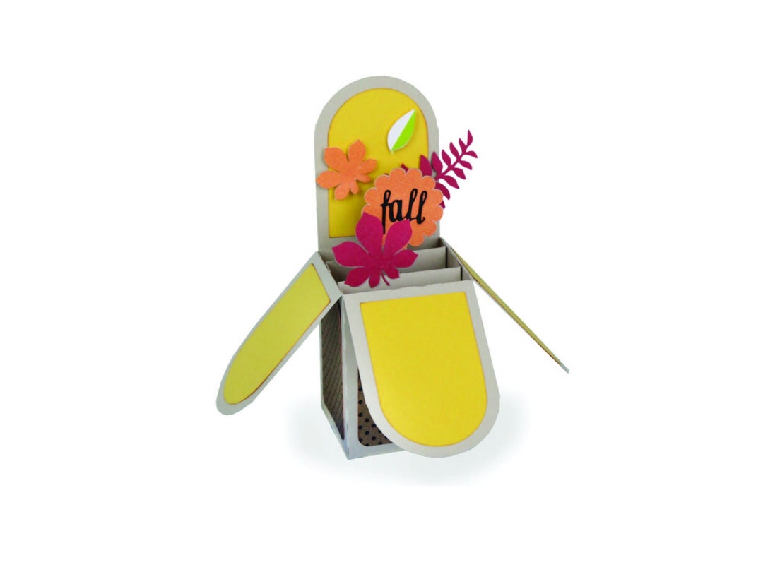 3D Greeting Card, Fall Box Card, Leaves, Box Card Svg, Box Card ...