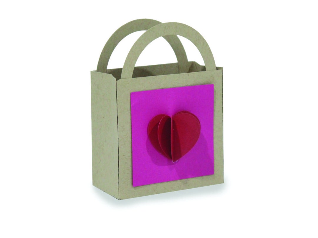 Heart Bag, Favor Bag, Favor Bag Template, Paper Bag, Svg, Dxf, Cut ...