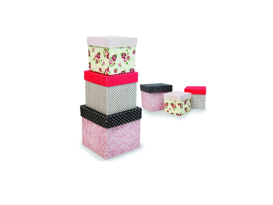 3D Box Svg, Stacked Boxes, Gift Box Template, Gift Box SVG, Party Favor ...