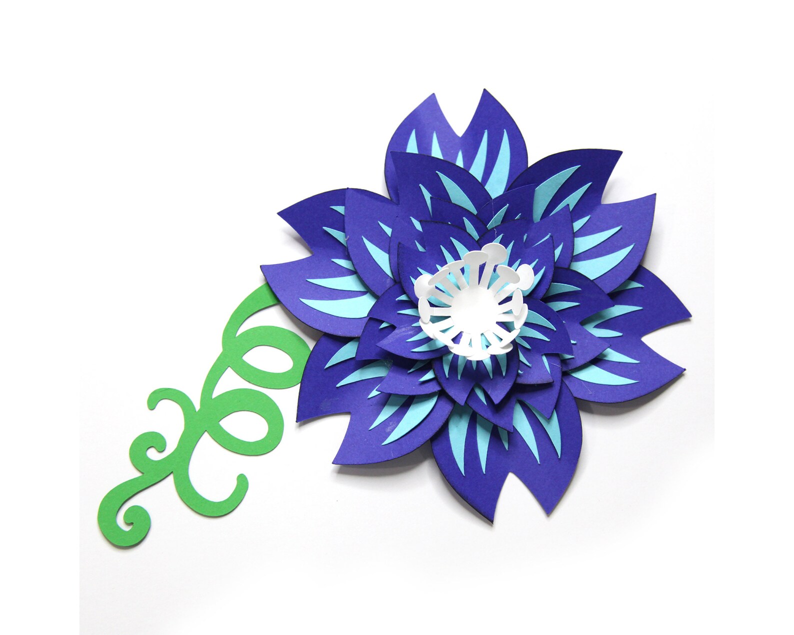 3d Paper Flower Svg, Flower Template, Paper Flower Svg, 3d Paper Flower ...