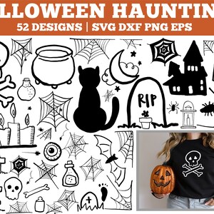 Halloween Bundle Vector Art Cricut Svg File Craft Font - Etsy