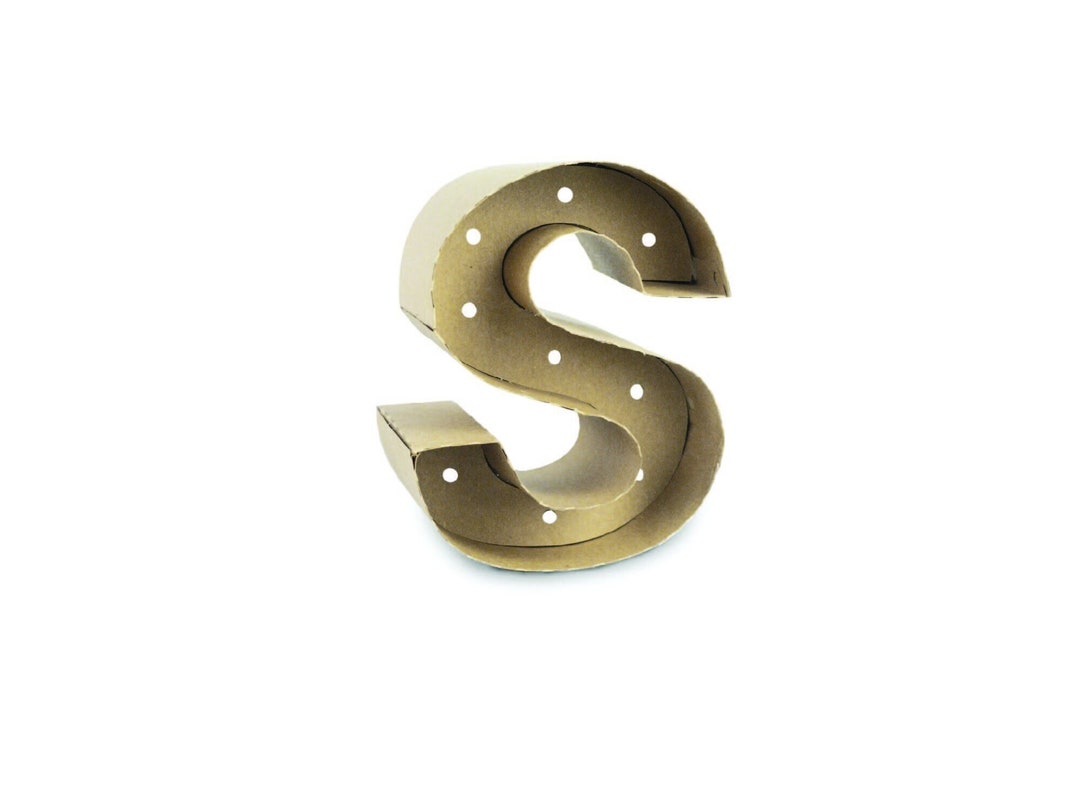 3D Letter, Marquee Letter, Letter S, 3D Template, Cricut Svg Files ...